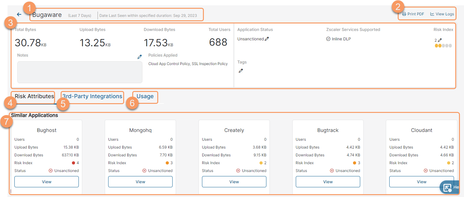 About Application Information | Zscaler